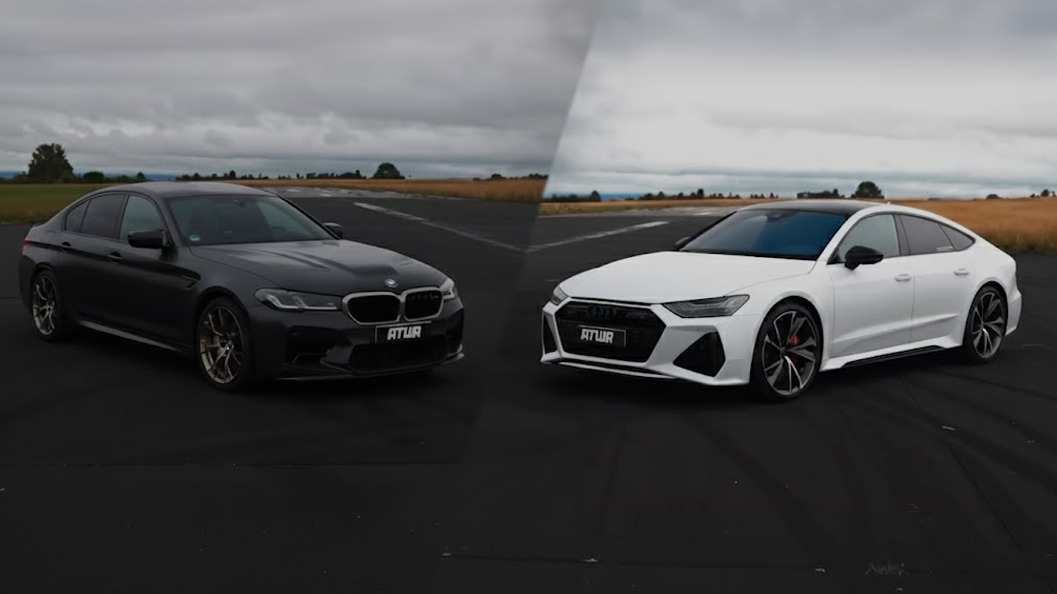 BMW M5 CS vs. Audi RS7 drag race
