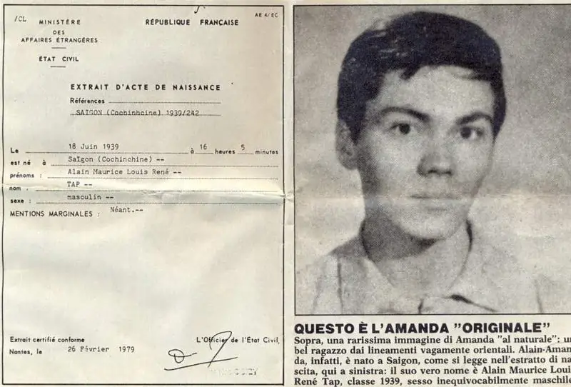 La verità su Amanda Lear (il vero nome da ragazzo era Alain Tap): "Era ...