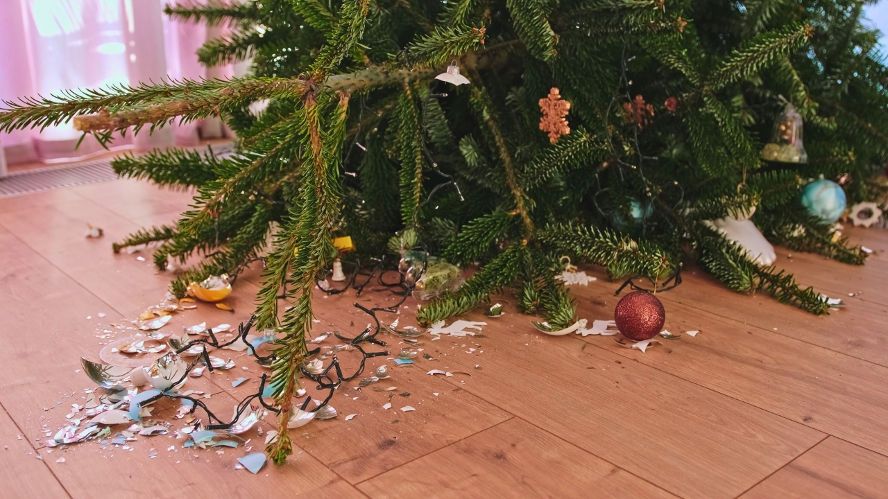 What to do when your Christmas tree keeps falling over