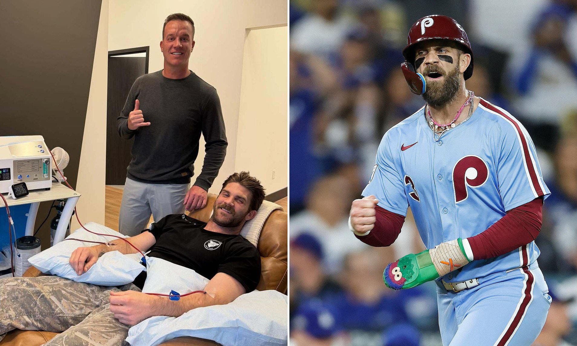Baseball superstar Bryce Harper has a third of his blood removed in ...
