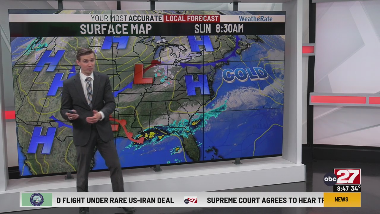 Jackson's Sunday morning 8am forecast update