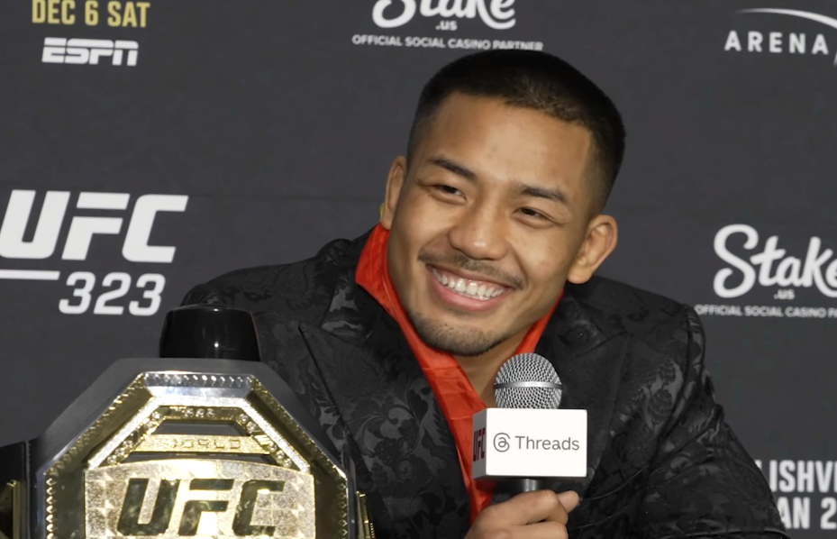 Joshua Van reacts to Alexandre Pantoja's freak arm injury at UFC 323