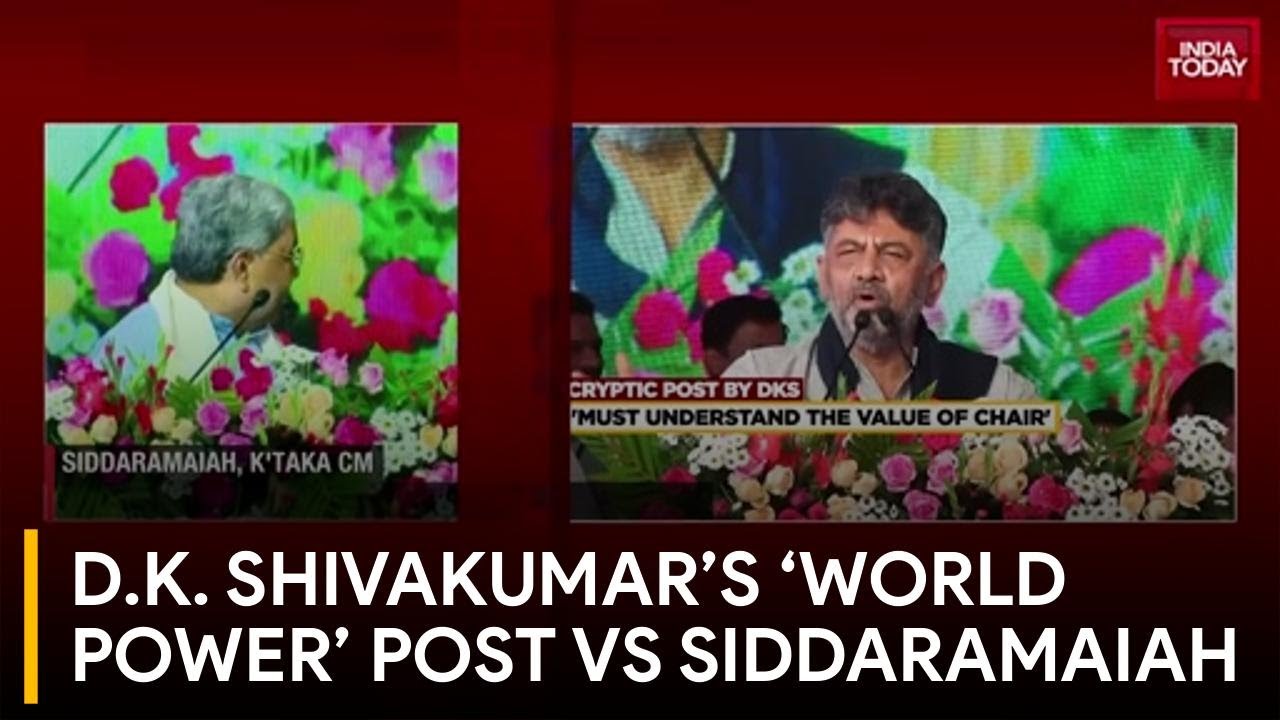 Karnataka power tussle: DK Shivakumar's 'world power' post sparks row ...