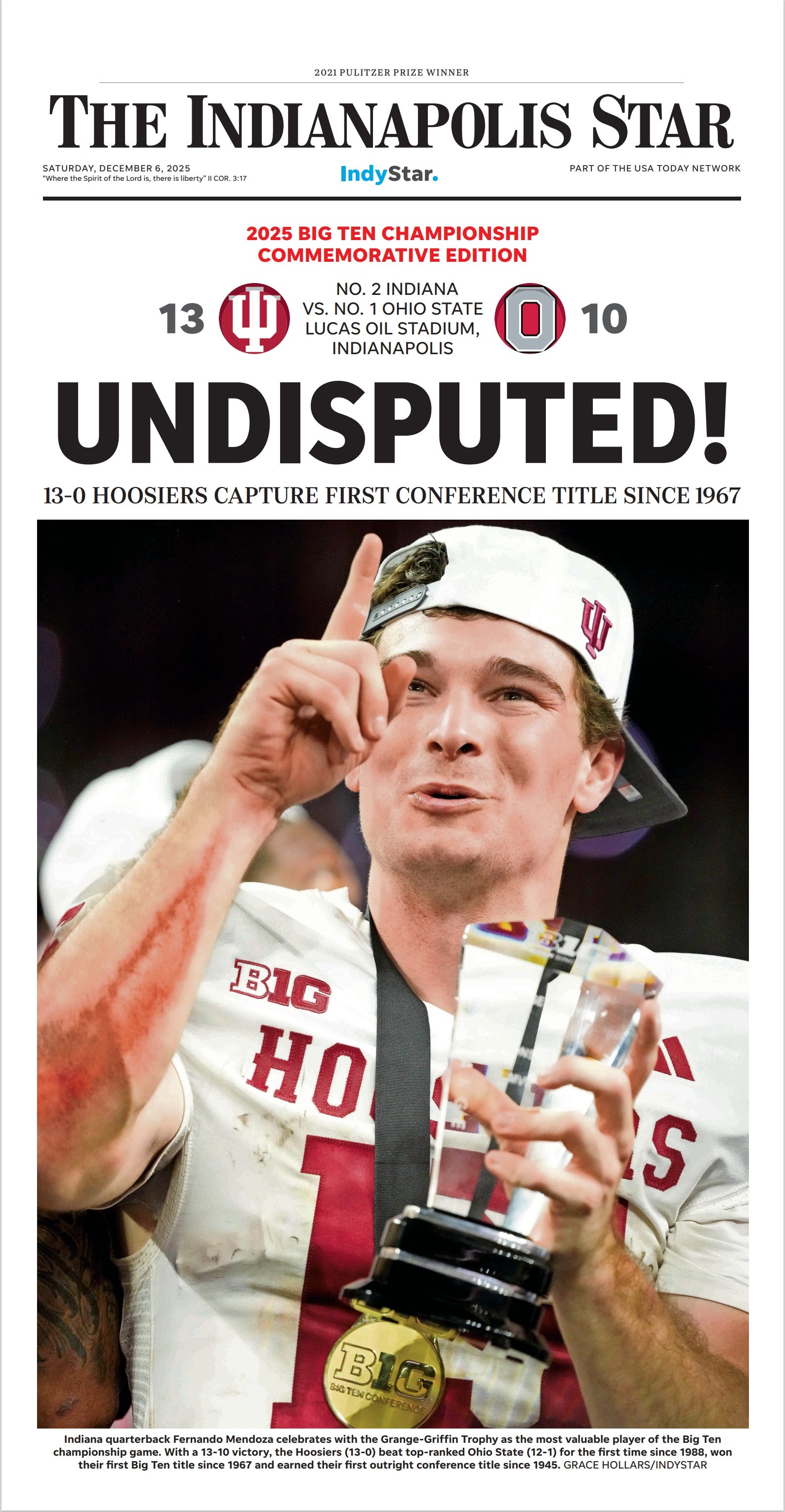 Celebrate Indiana's CFP championship with books, page prints, keepsakes
