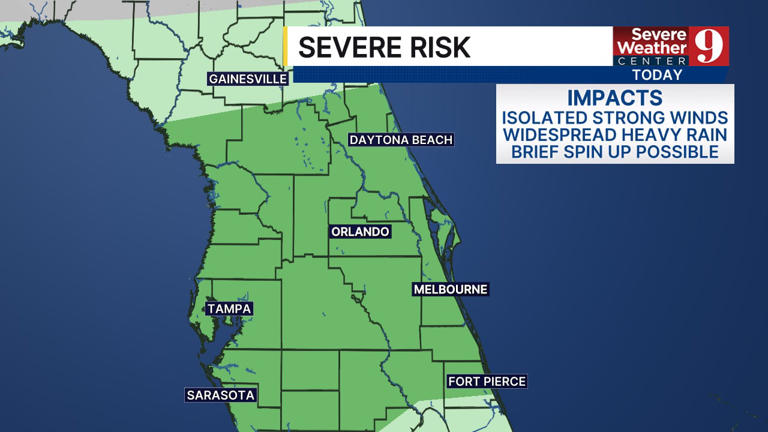 Stalled cold front brings all-day rain, scattered thunderstorms ...
