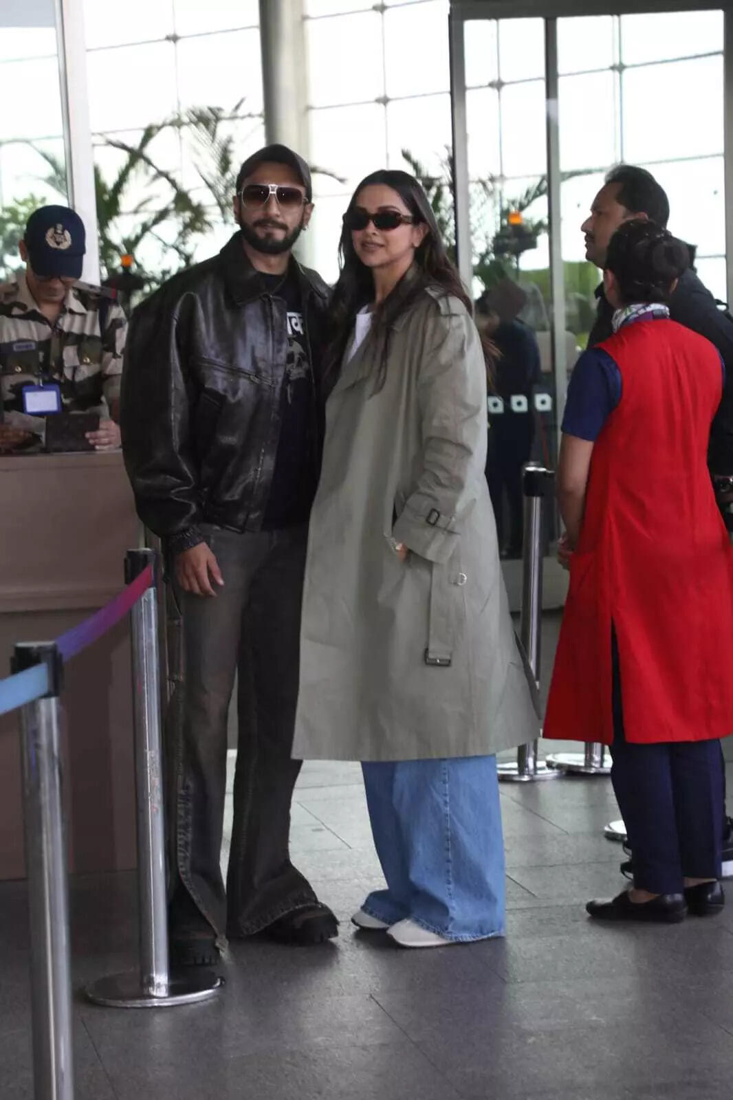 Ranveer Singh and Deepika Padukone are all smiles as they jet off for ...