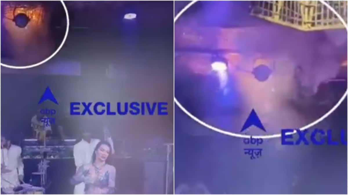 Video shows dancer performing as flames erupt in background at Goa ...