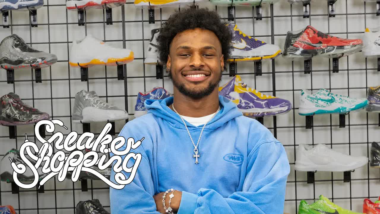 Bronny James goes sneaker shopping with Complex