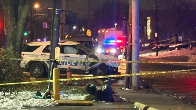 30-year-old man dead, Columbus police officer injured in crash on city ...