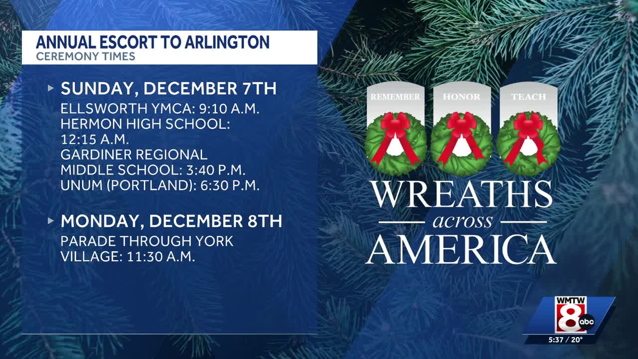 Wreaths Across America starts its annual procession from Maine to ...