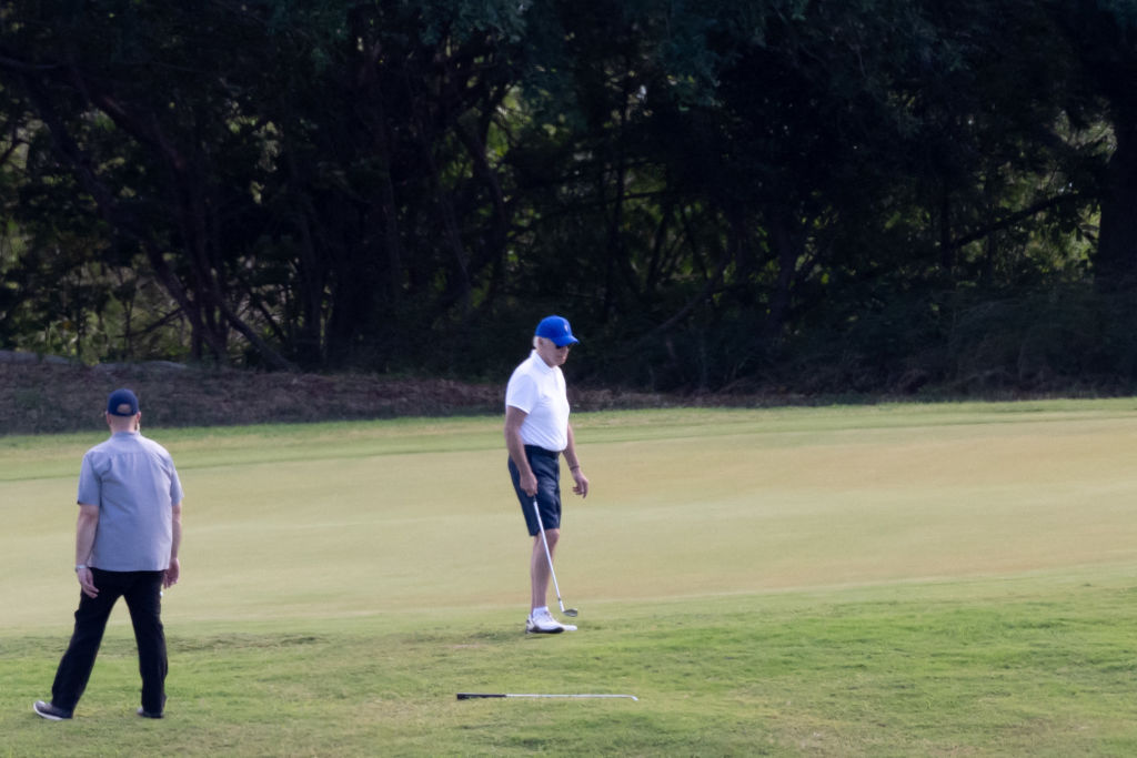 Trump doubles down on Biden golf feud