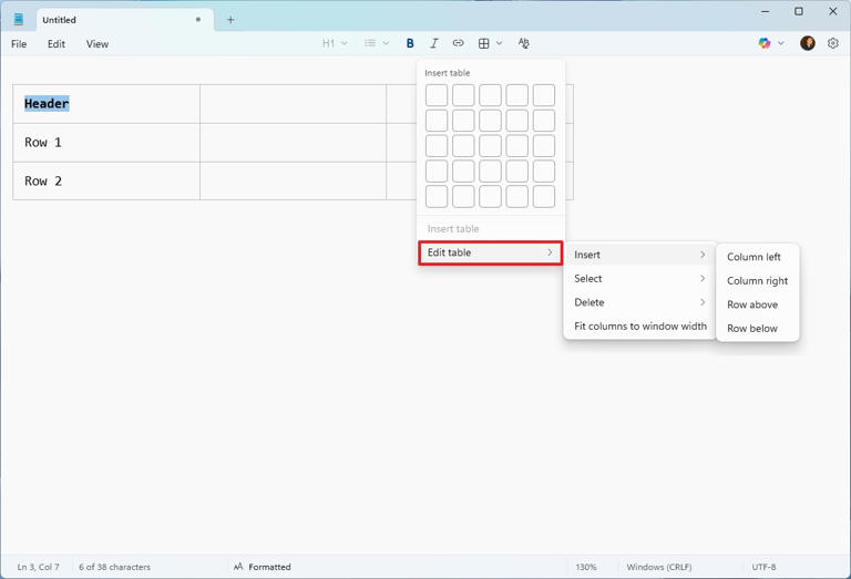 Add markdown tables in Notepad on Windows 11 with ease — here's how