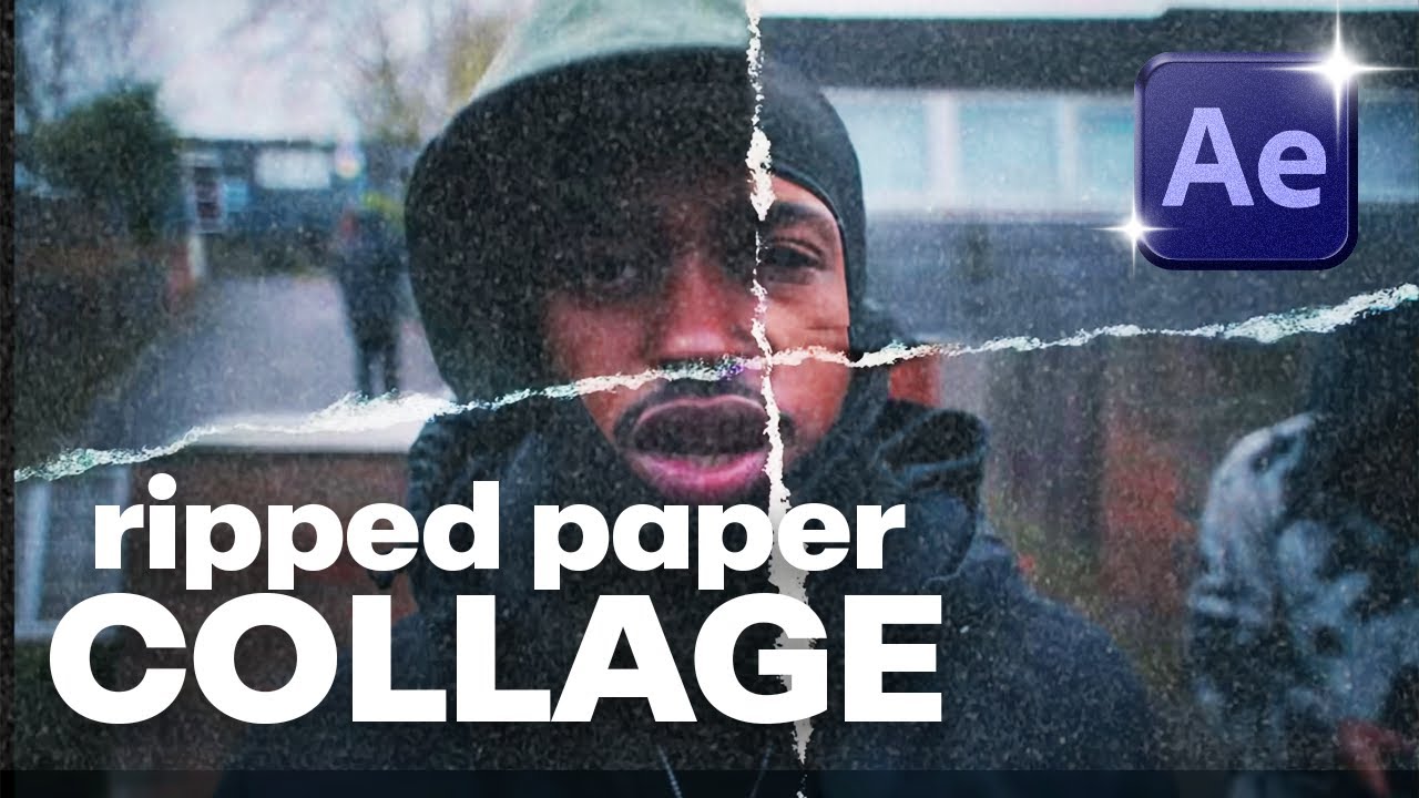 Paper collage rip effect tutorial (21 Savage – Redrum music video) in ...
