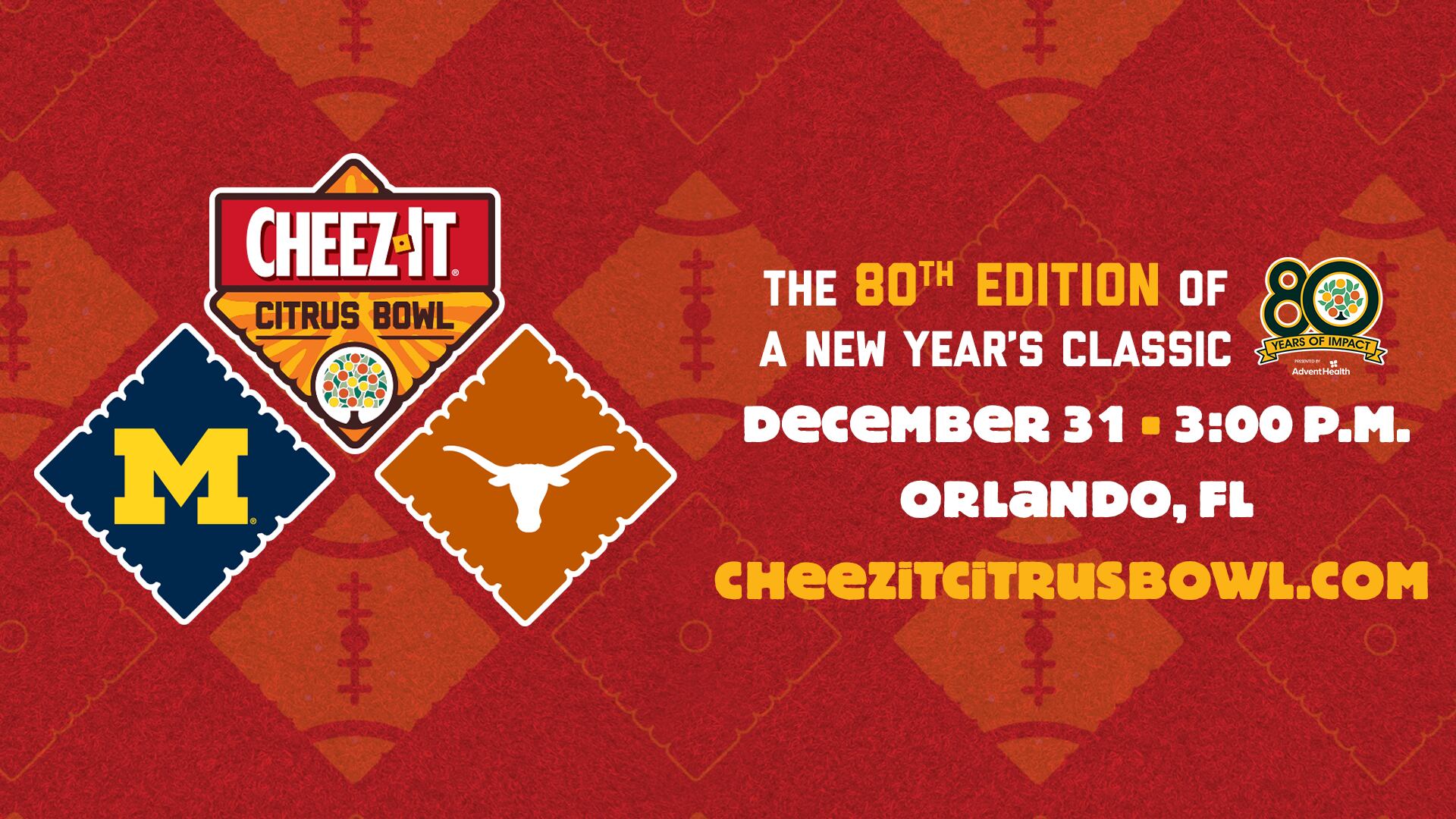 80th Citrus Bowl to feature Texas vs Michigan on Channel 9