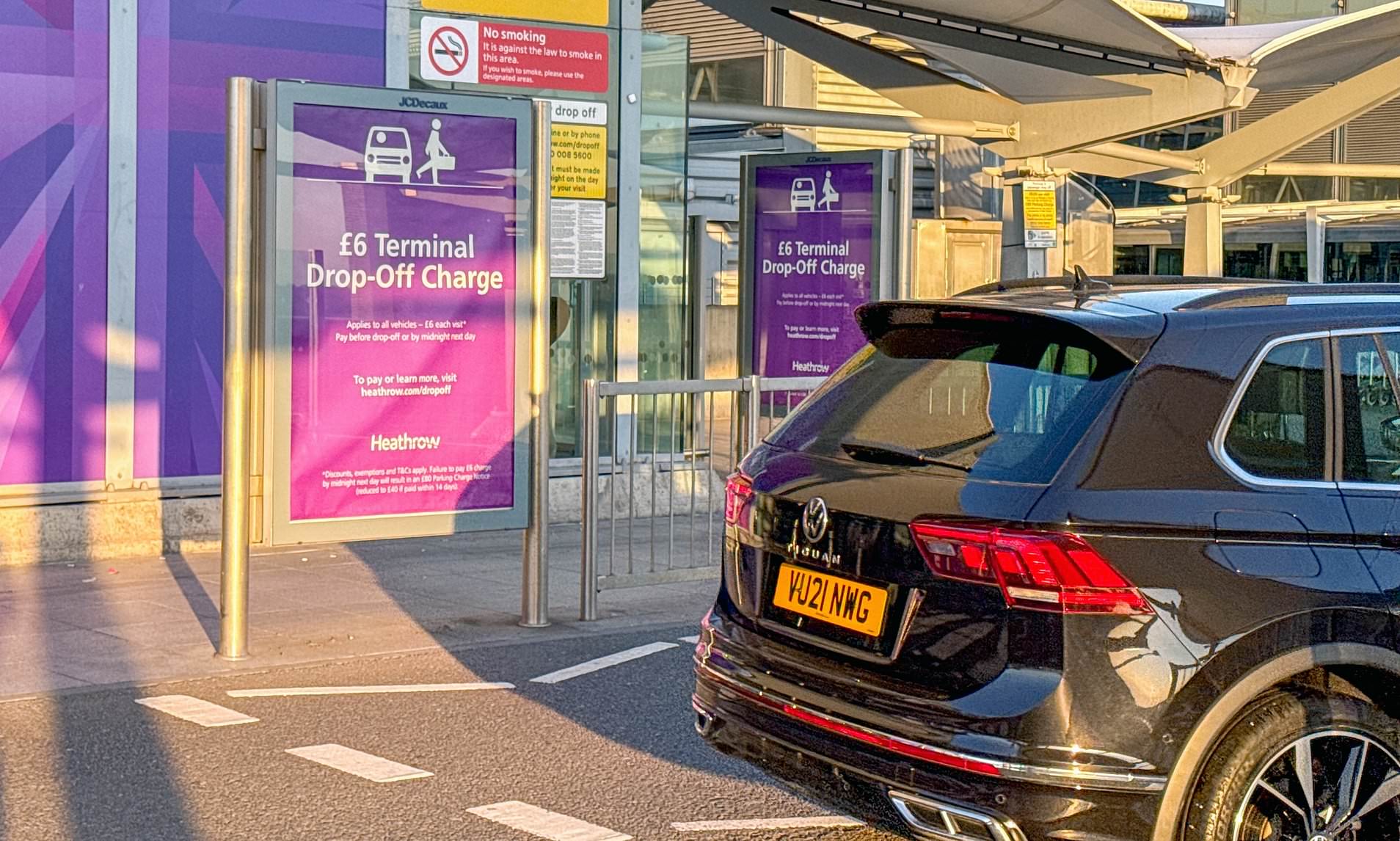 Revealed: UK's most expensive airport for drop-off fees charges £7 for ...