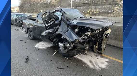 Two hospitalized after multi-vehicle crash along the Pa. Turnpike