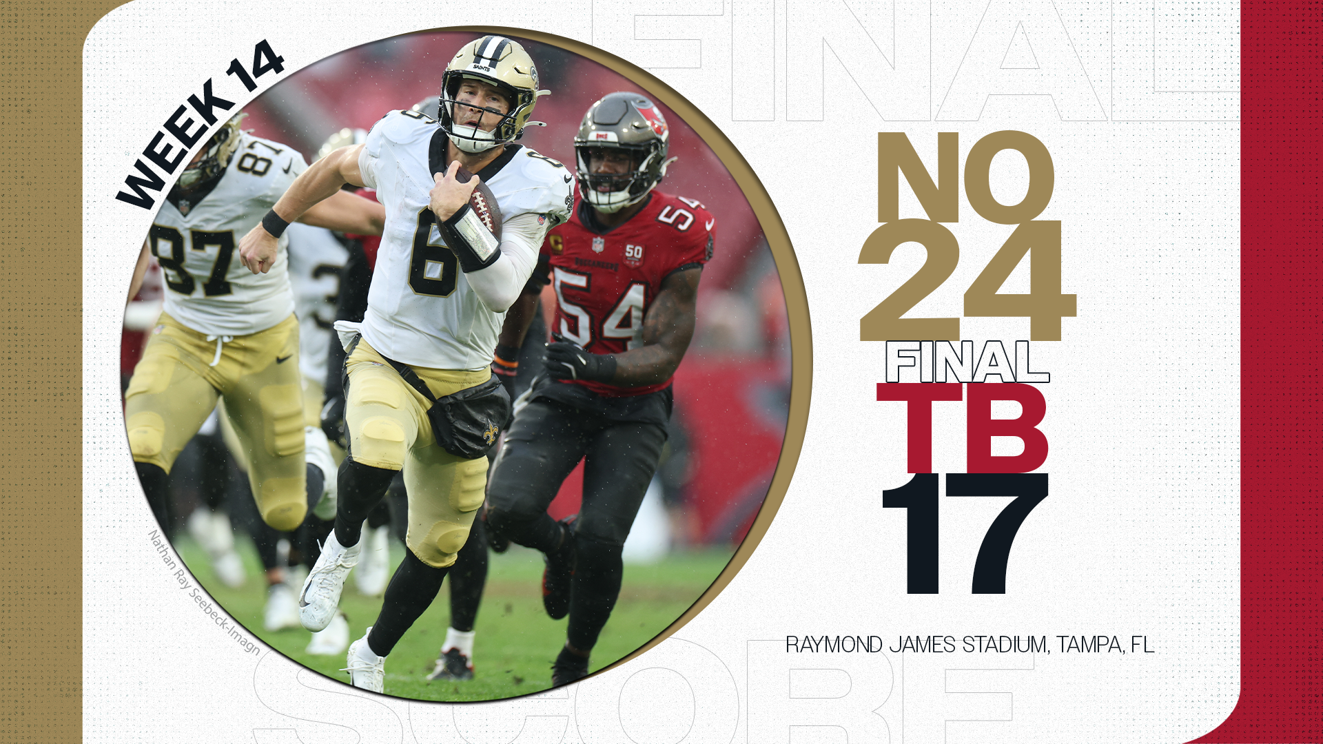 Saints vs Buccaneers highlights: New Orleans stuns in NFL Week 14 game