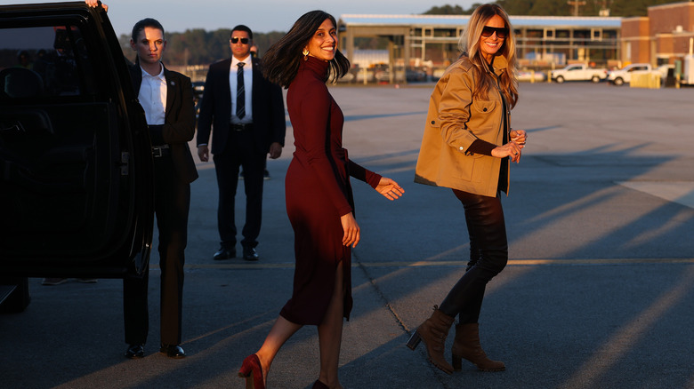 Side by side pics show the stark style differences between Melania Trump and Usha Vance