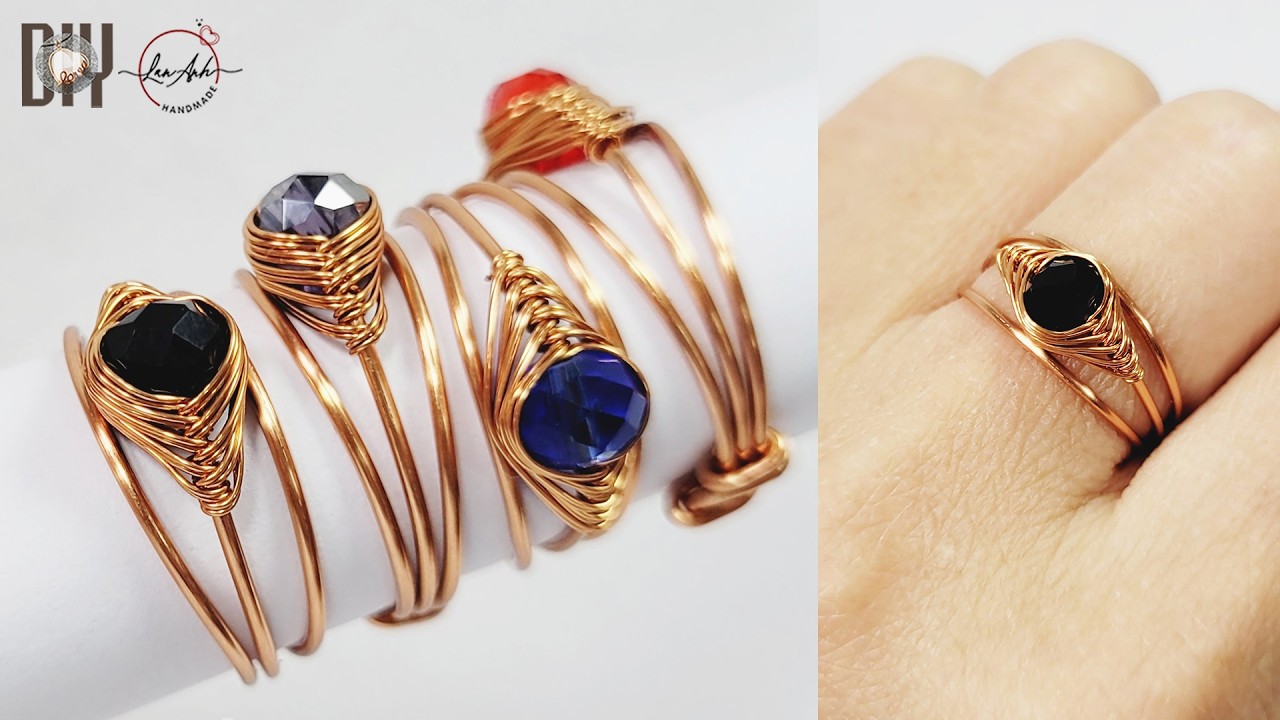 Lovely ring with double wire herringbone | Simple making jewelry at ...