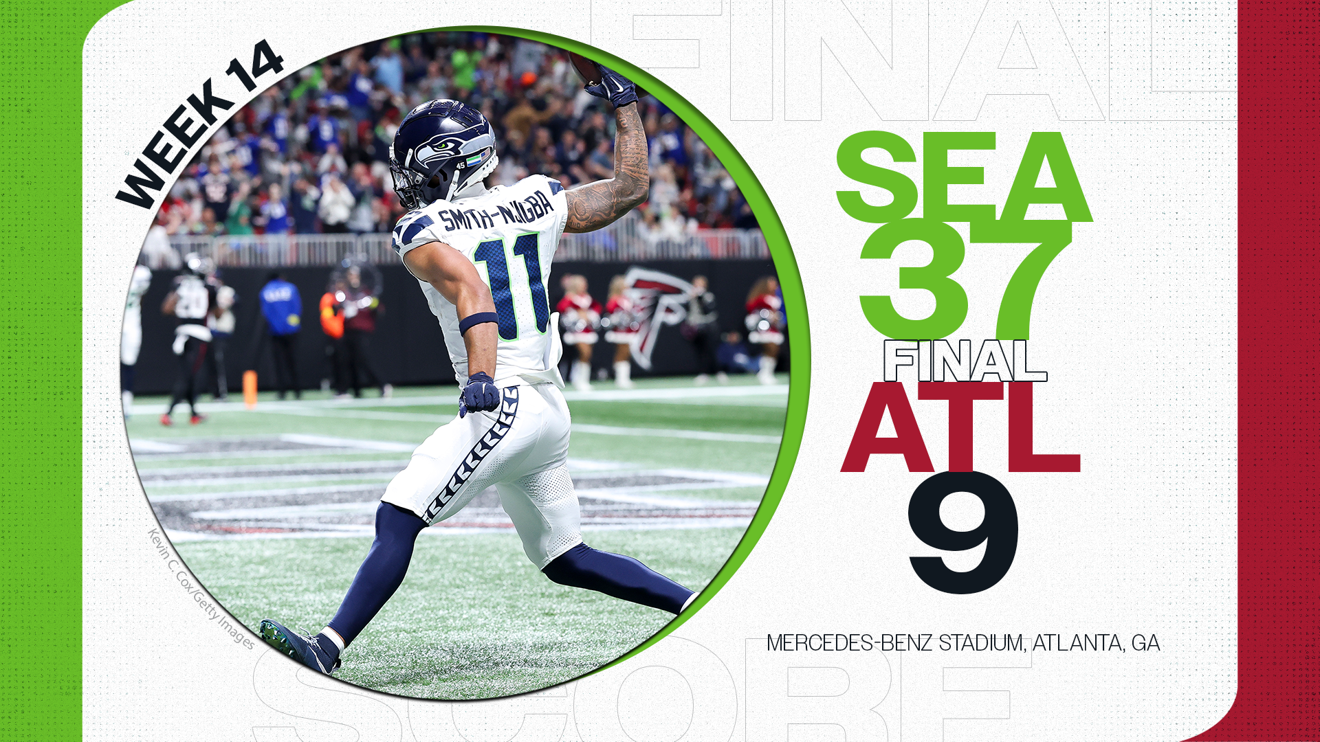 Seahawks dominate Falcons 37-9 to improve to 10-3 on the year