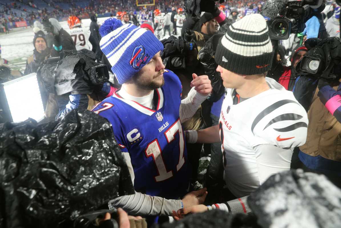 Postgame handshake between Josh Allen, Joe Burrow draws attention