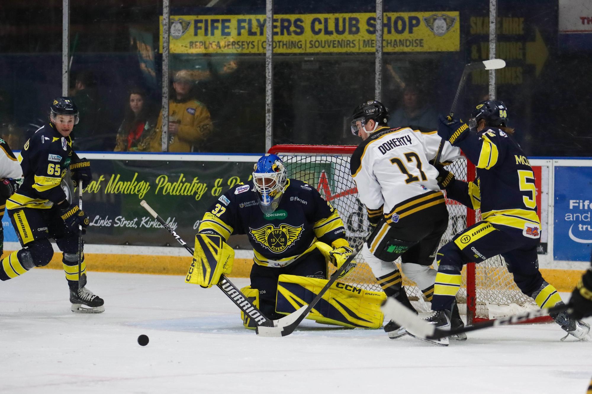 Fife Flyers’ game overshadowed by injury to player who is taken to hospital