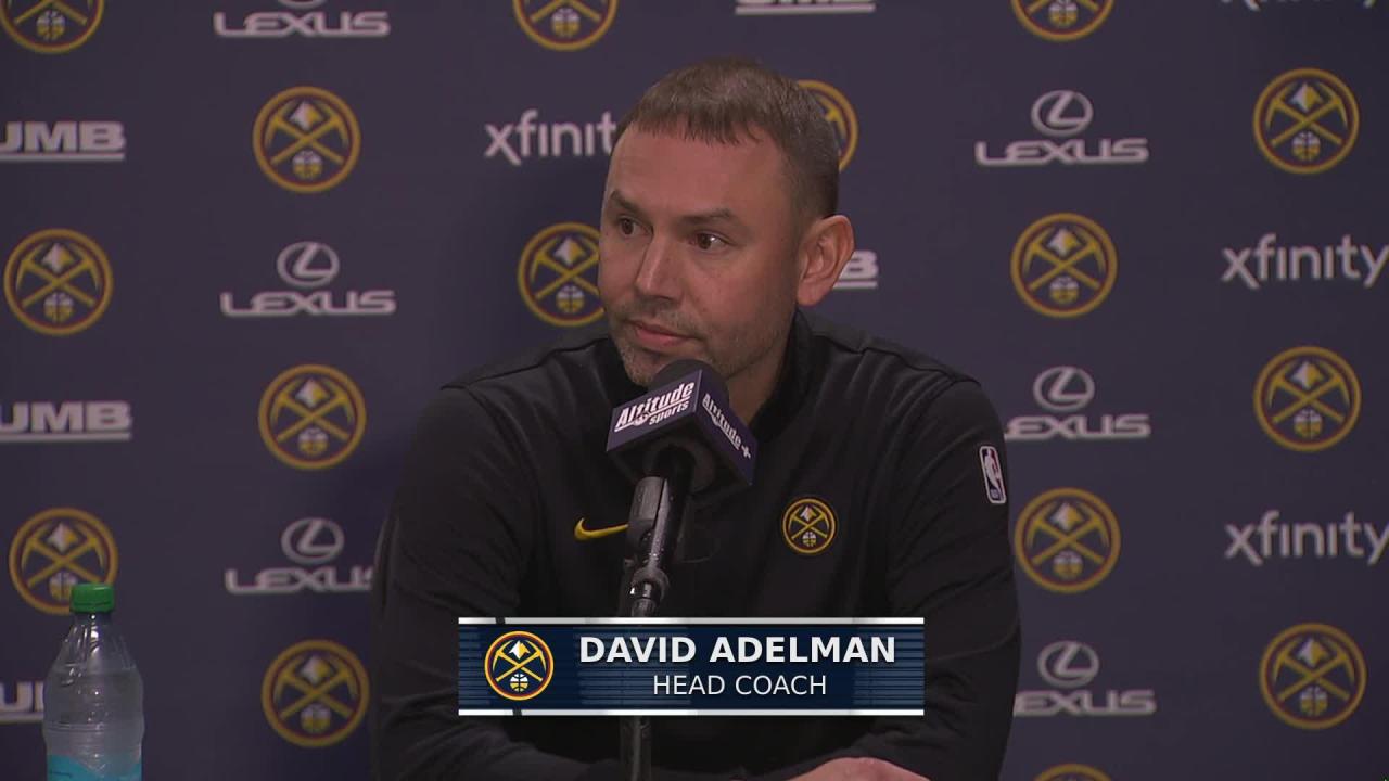 DEN 115, CHA 106: Nuggets coach David Adelman postgame media availability