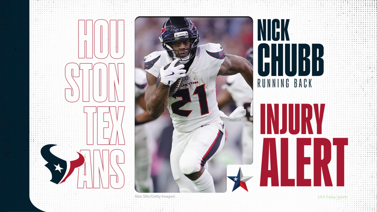 Texans RB Nick Chubb leaves Chiefs game with rib injury