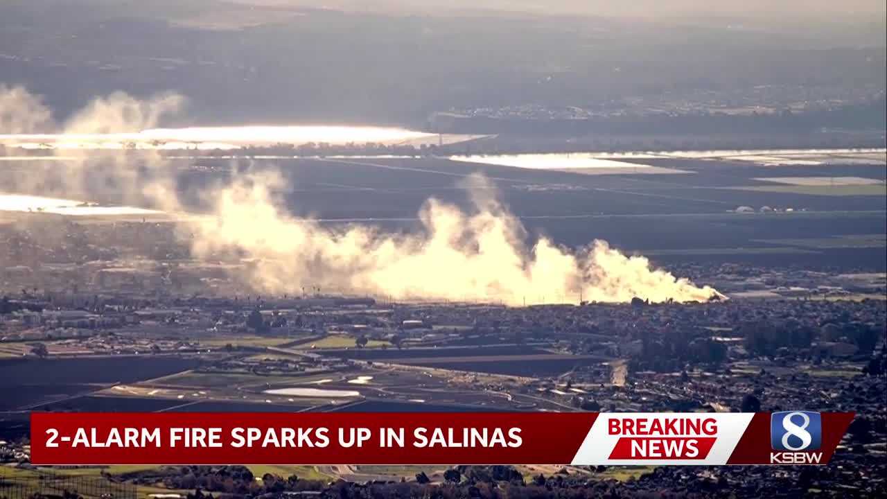 Salinas firefighters battle two-alarm blaze involving two homes, 1 injured