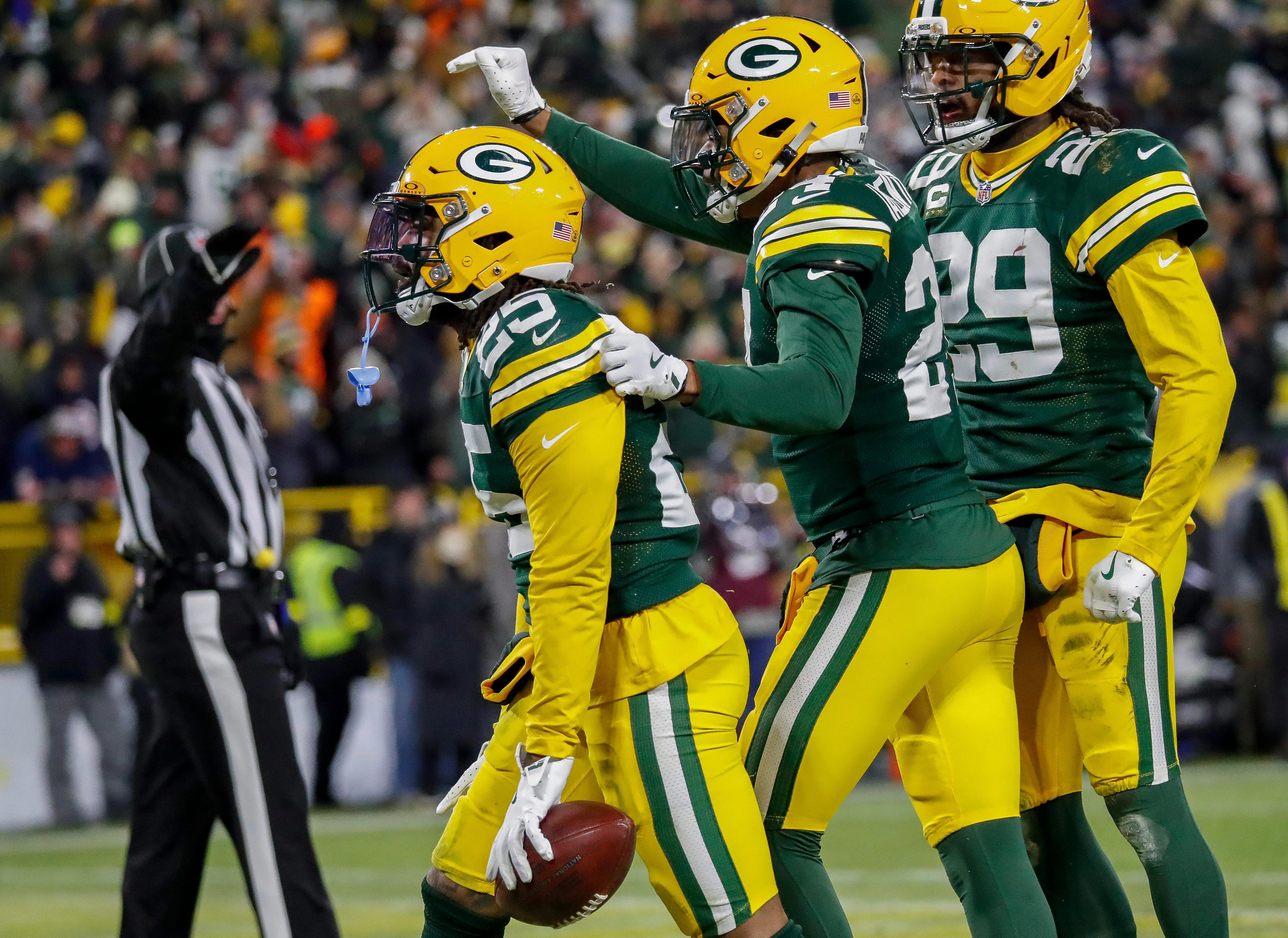 Which 9 Packers players received All-Pro votes in 2025?