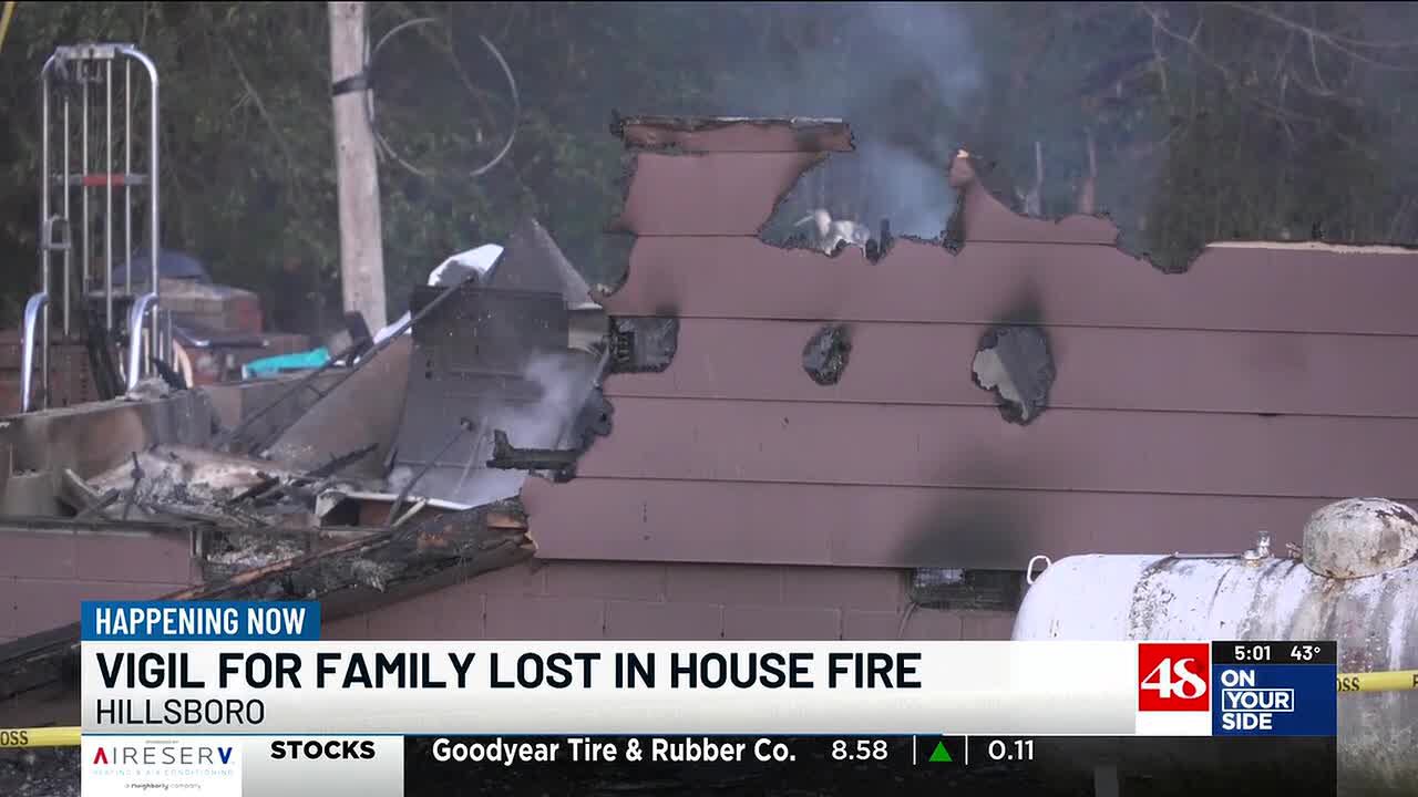 Vigil gathers hundreds to honor a Hillsboro family killed in a house fire