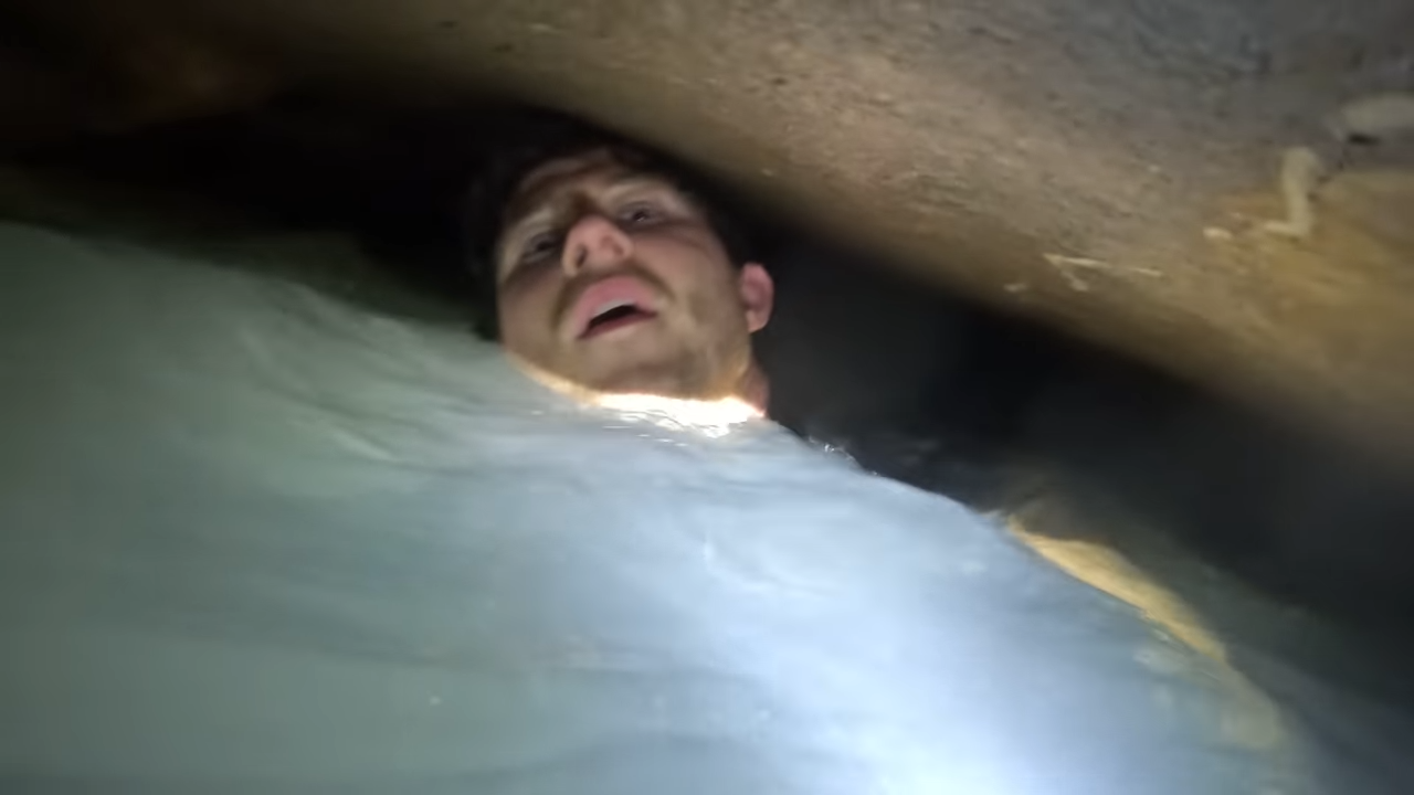 How this man almost lost his life when a flash flood hit the cave