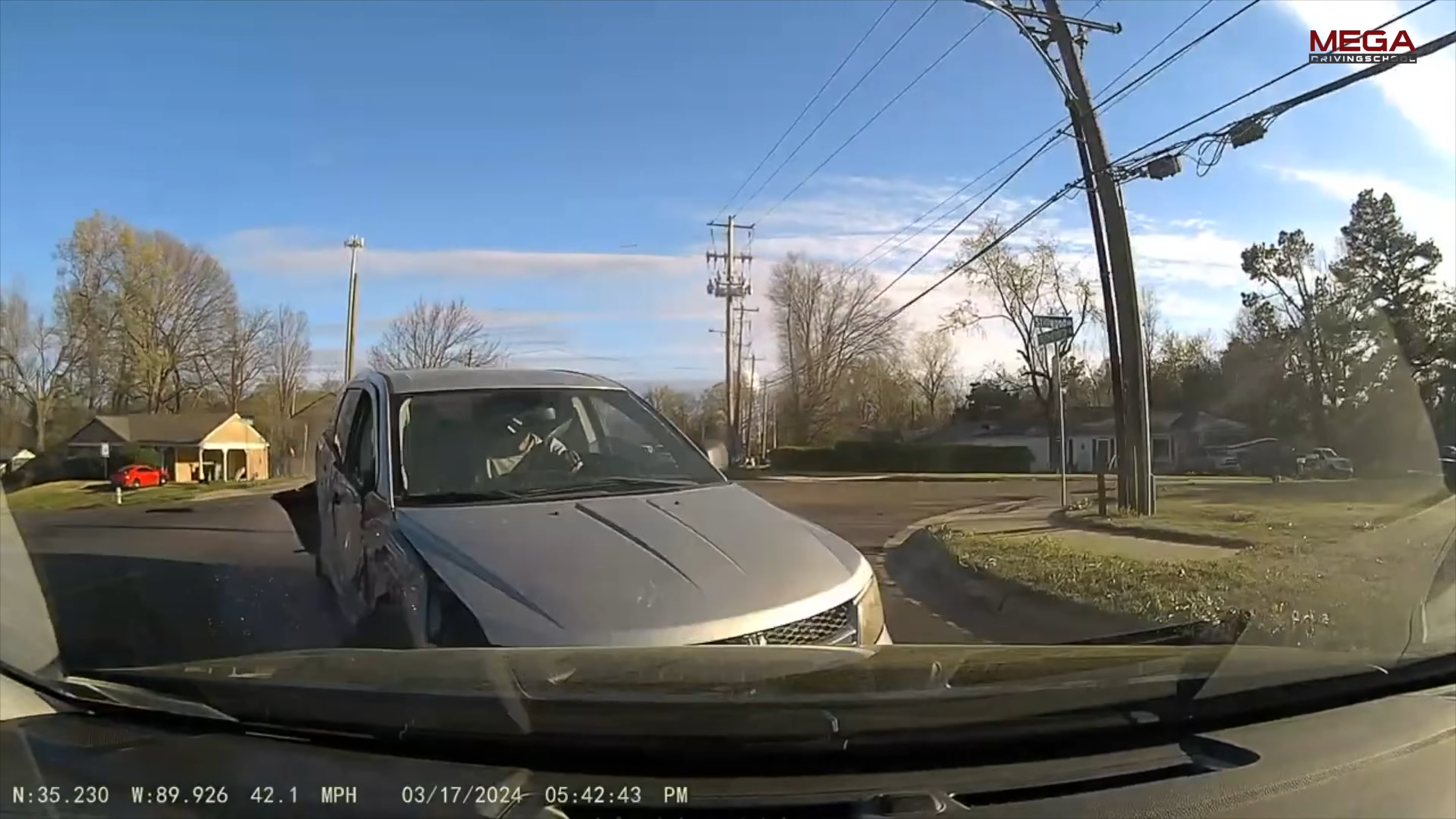Car slams head-on into oncoming car at full speed