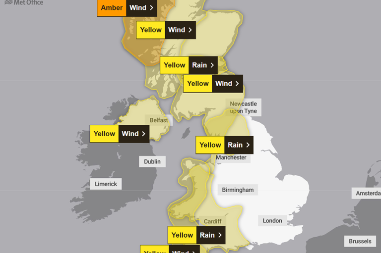 Storm Bram to batter UK as Met Office issues eight severe weather warnings