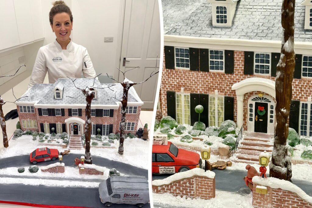 Baker makes iconic Home Alone mansion out of cake for Christmas