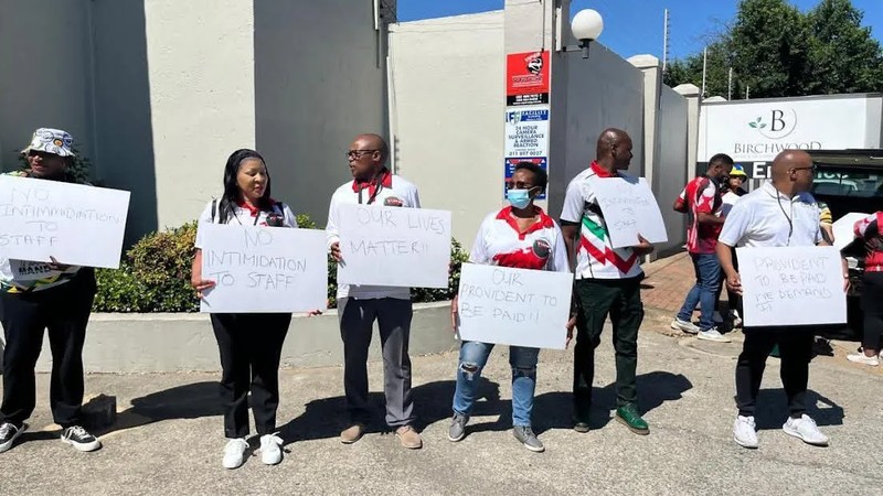 ANC workers protest at NGC over unpaid salaries