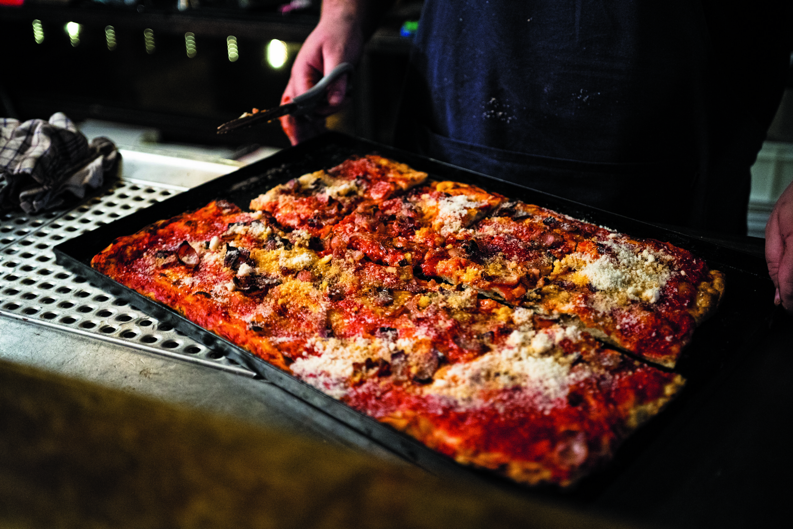 Blechpizzaglück im Pizza del Quartiere