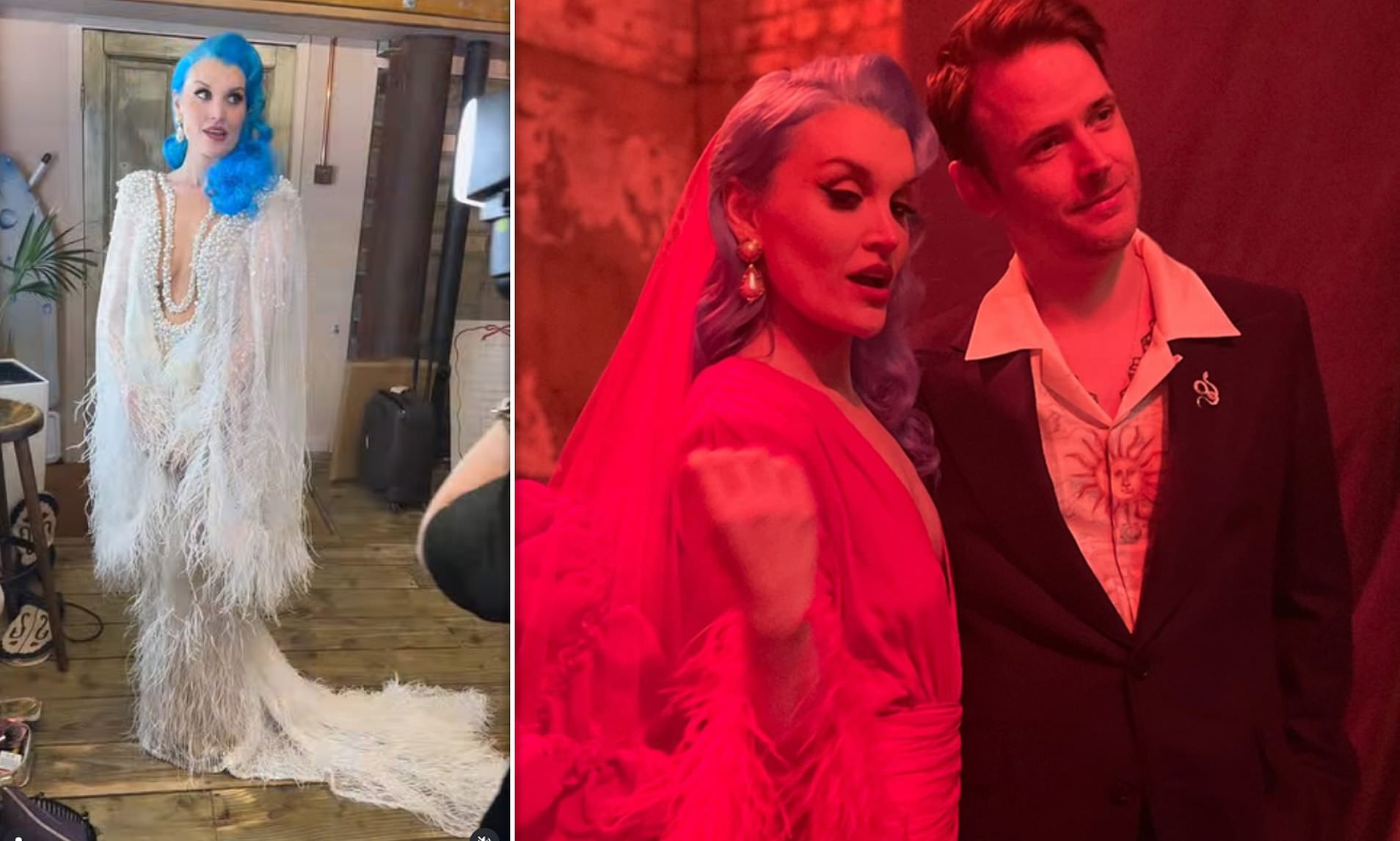 Coco Fennell is married! Blue-haired designer ties the knot with ...