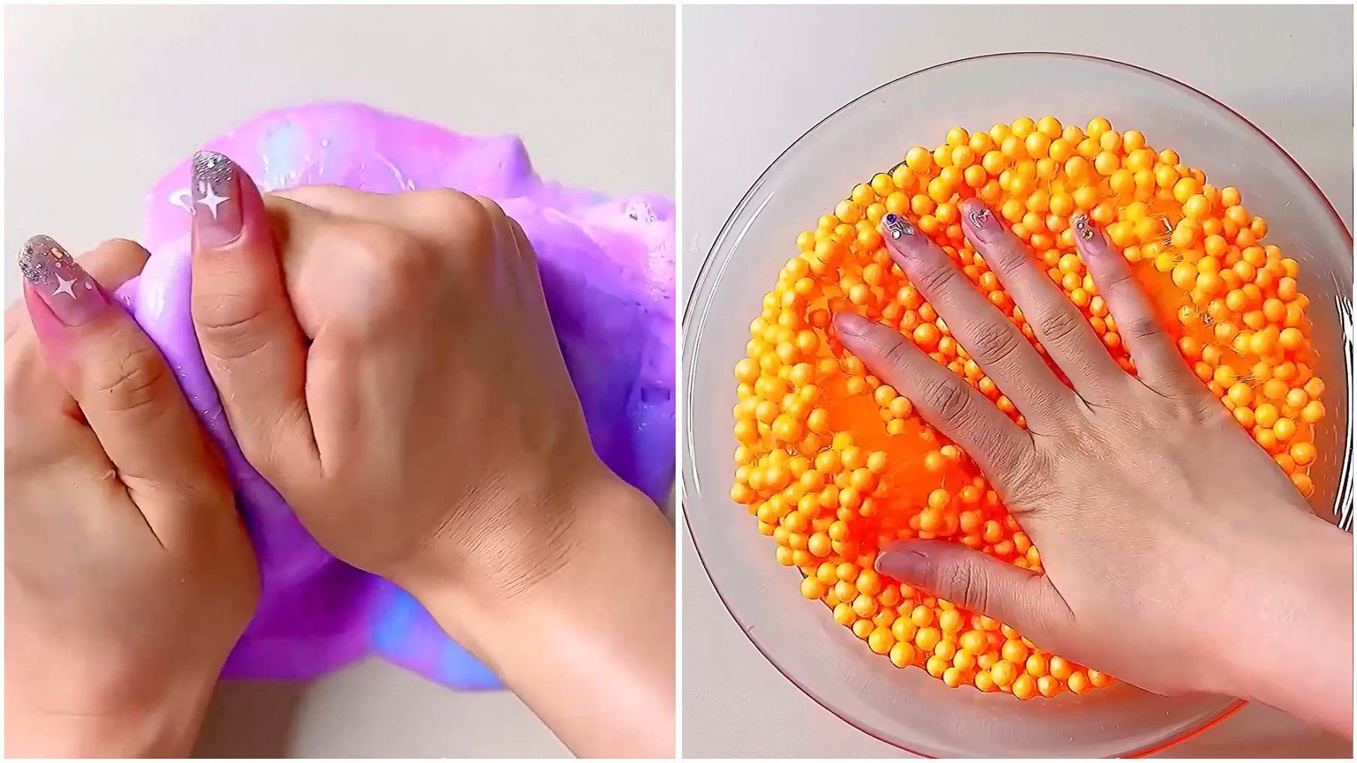 Spending a calm moment with slime