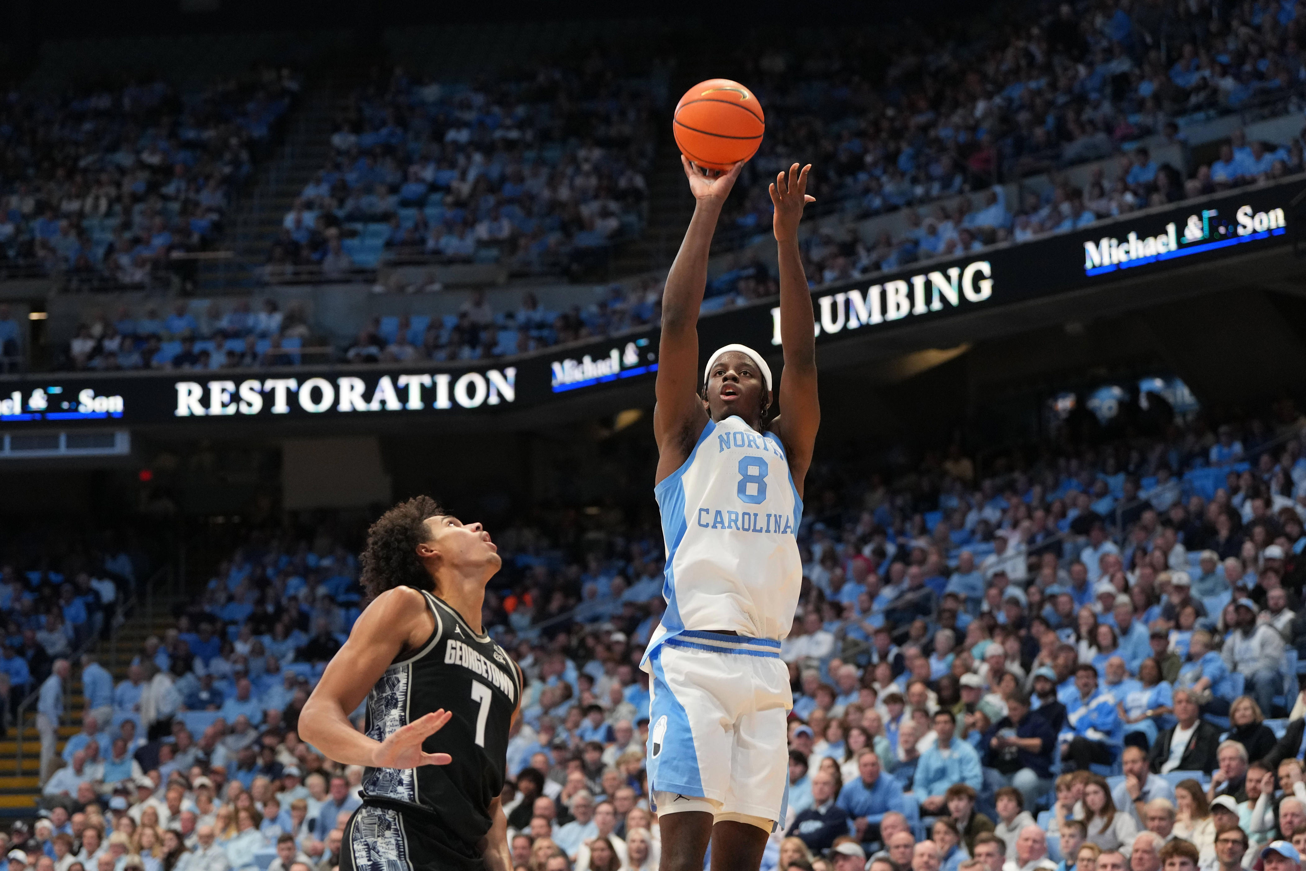 Caleb Wilson, Henri Veesaar superior for UNC vs Georgetown, but Tar ...