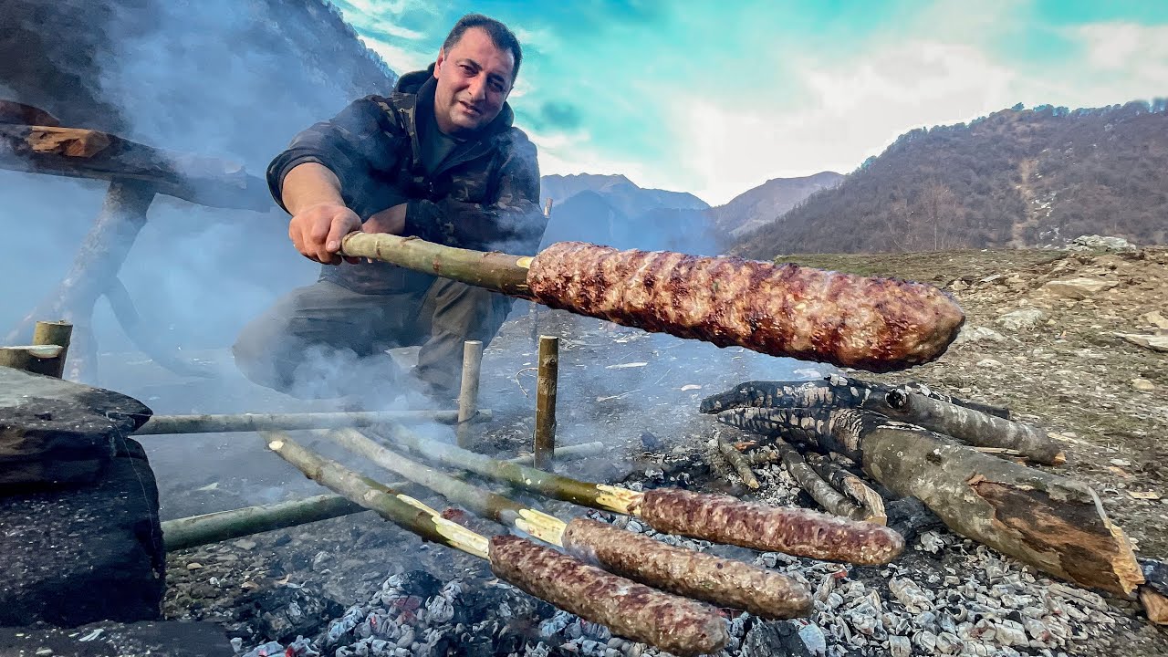 I went to the mountains to cook juicy kebab like our forefathers ...