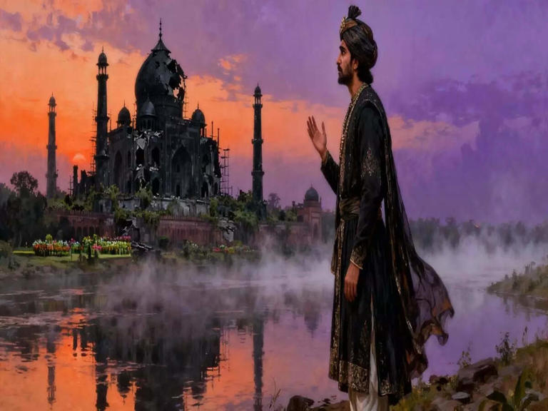 Did Shah Jahan build an unfinished Black Taj Mahal? Where is it now?