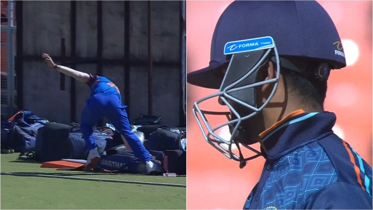 Rajasthan pacer steps on kitbag outside boundary, takes excellent catch ...