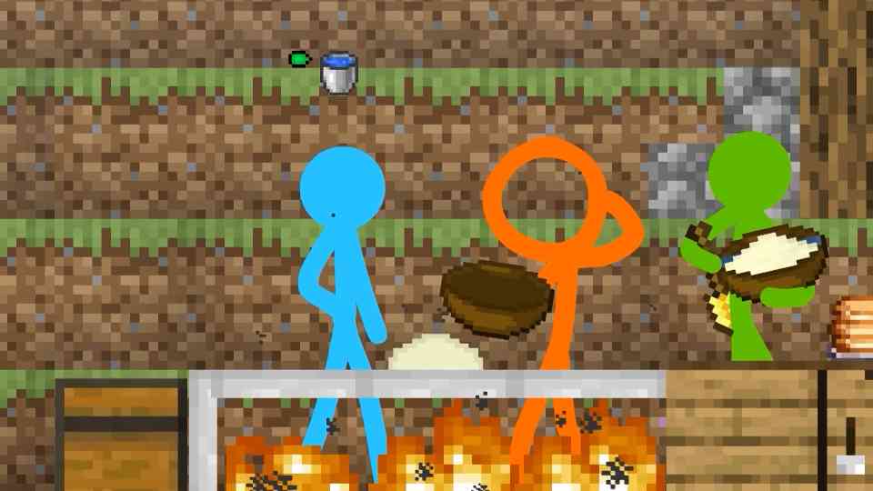 Potions chains: Stick figures bound by magic