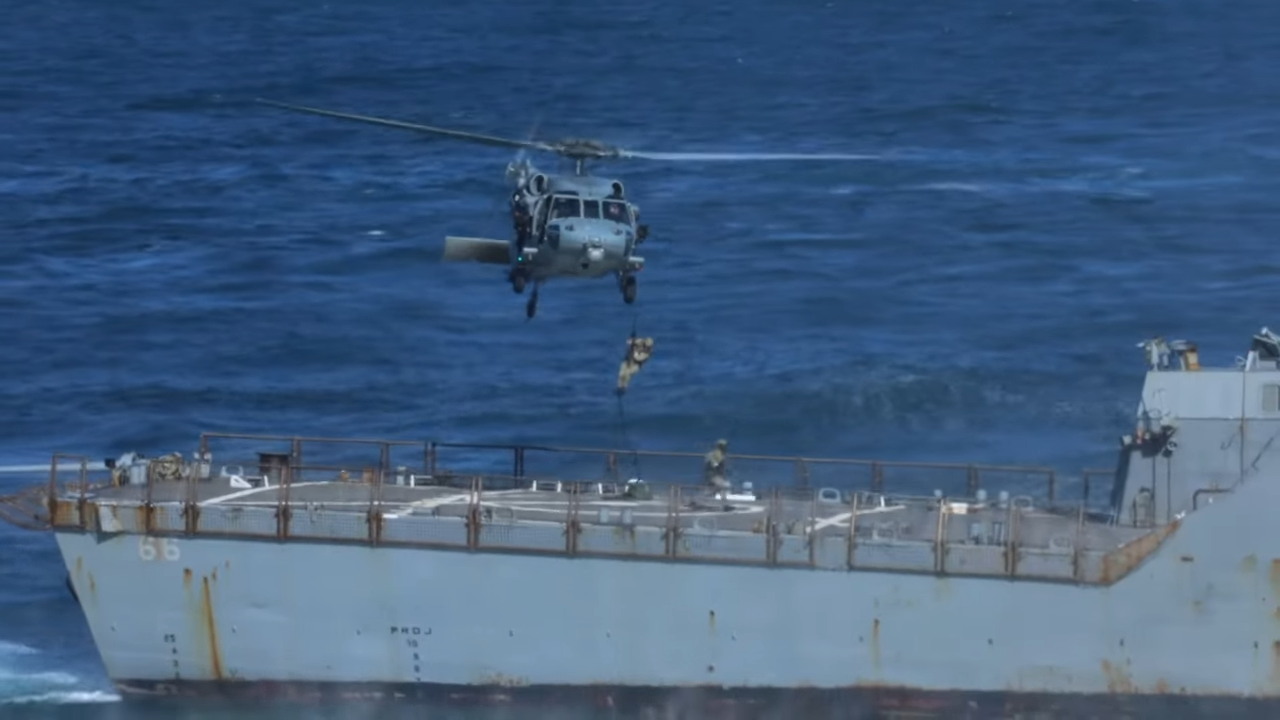 A fighter jet fired a flare too close and the military plane had ...