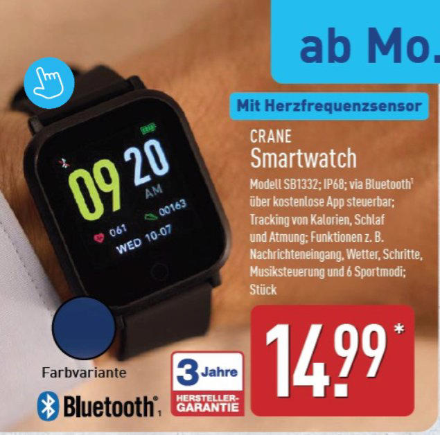 Für 14,99 Euro: Aldi verkauft eine Smartwatch, die mehr kann, als der ...