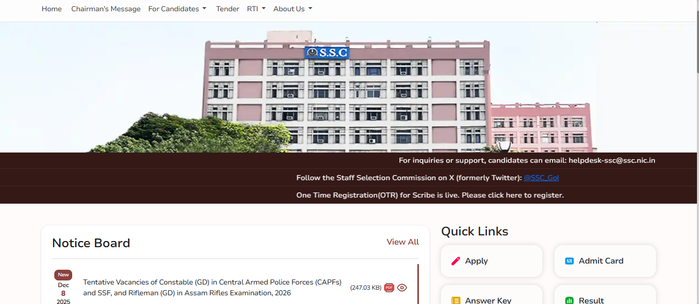 SSC GD constable recruitment 2026: State-wise breakup released for ...