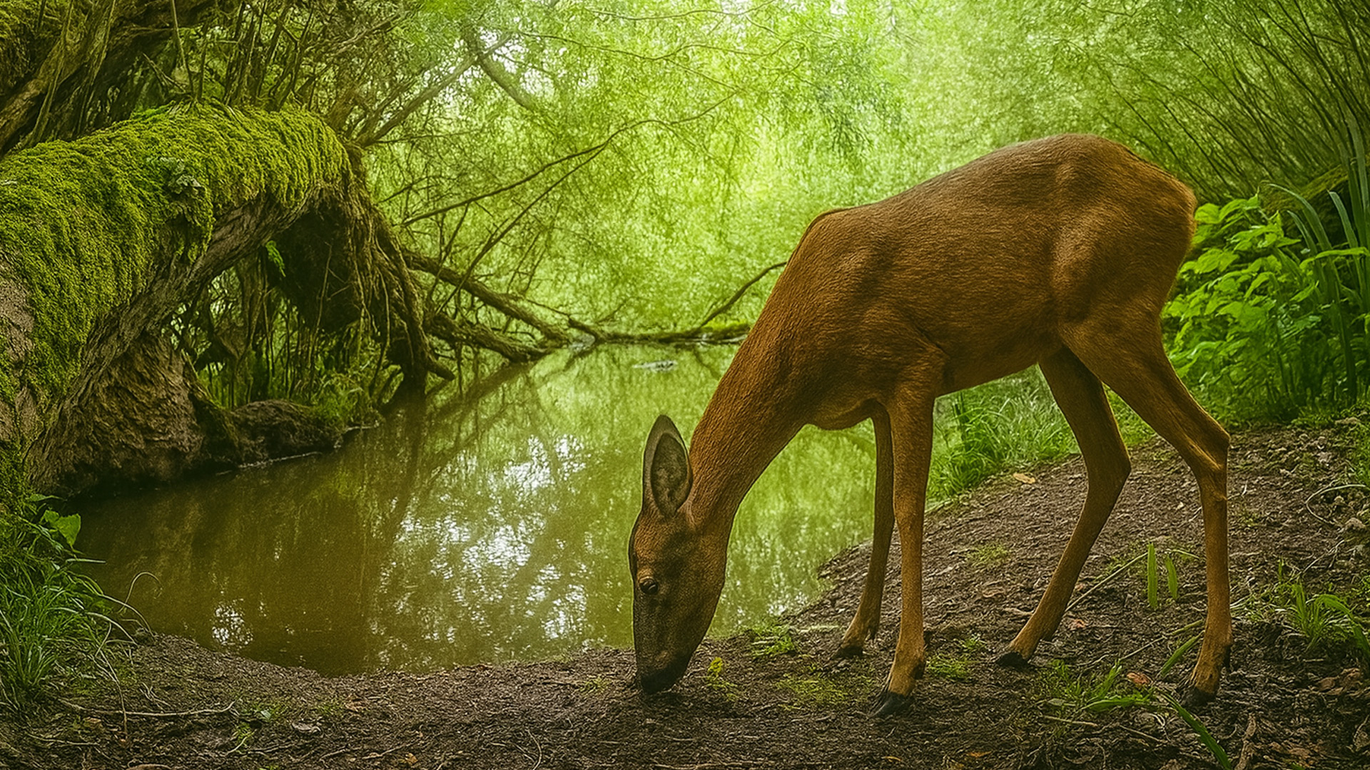 Une caméra de surveillance capture un instant unique au bord de la rivière
