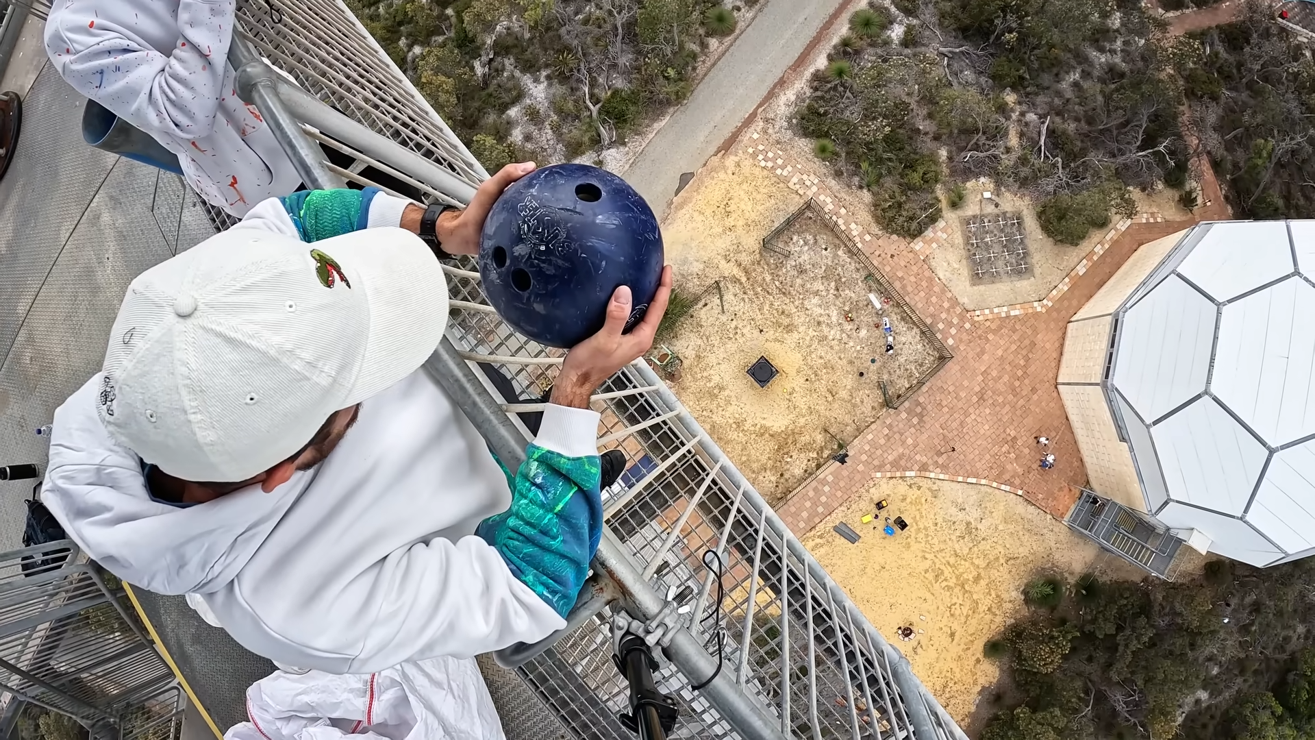 We dropped a bowling ball onto the world’s bounciest trampoline from 150 ft
