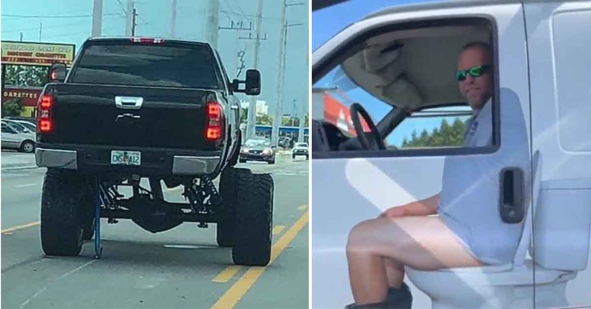 Funny and concerning sights seen from the car window